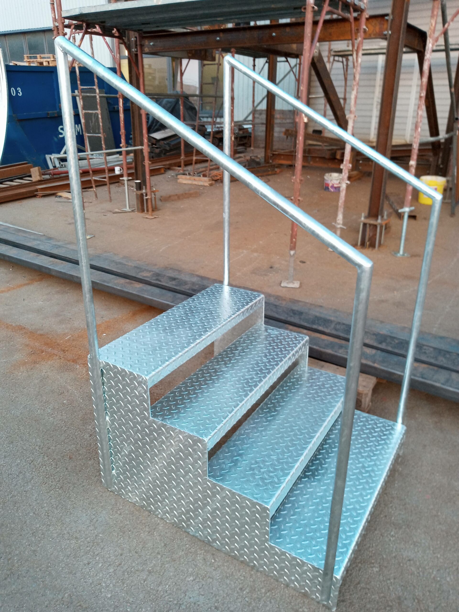 Galvanized Steel Emergency Stairs - ABR Home - Metallic constructions ...